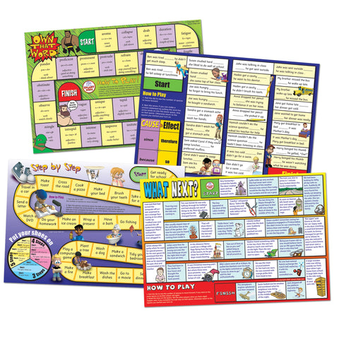 Reading Comprehension Board Games – Set of 8 (Level 1)